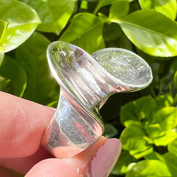 Jewelry | Vintage Huge Modernist Waive Design Ring Sterling Silver ...